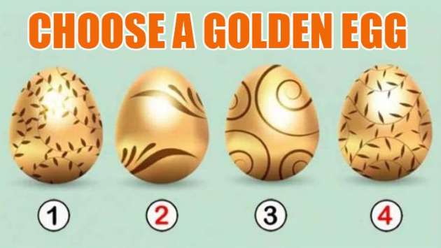 Choose one of these golden egg and discover the message it keeps inside.